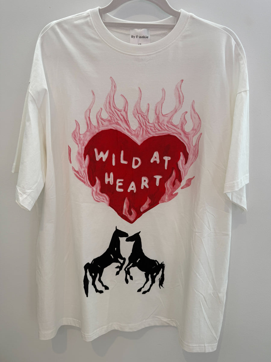 wild at heart tee -white- By Frankie – Chasing The Sun Store